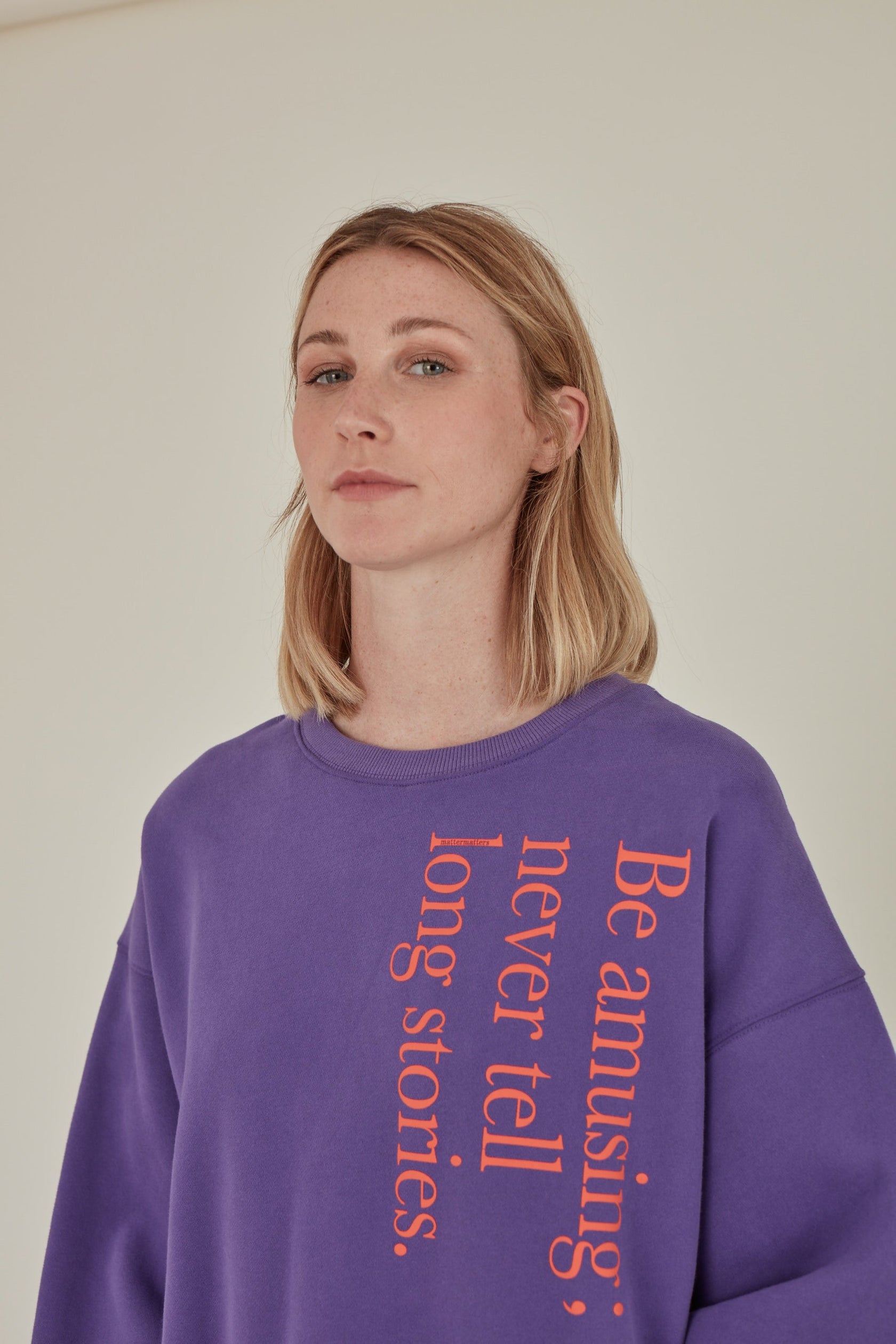 Be Amusing / Oversized Sweatshirt • Purple – Matter Matters